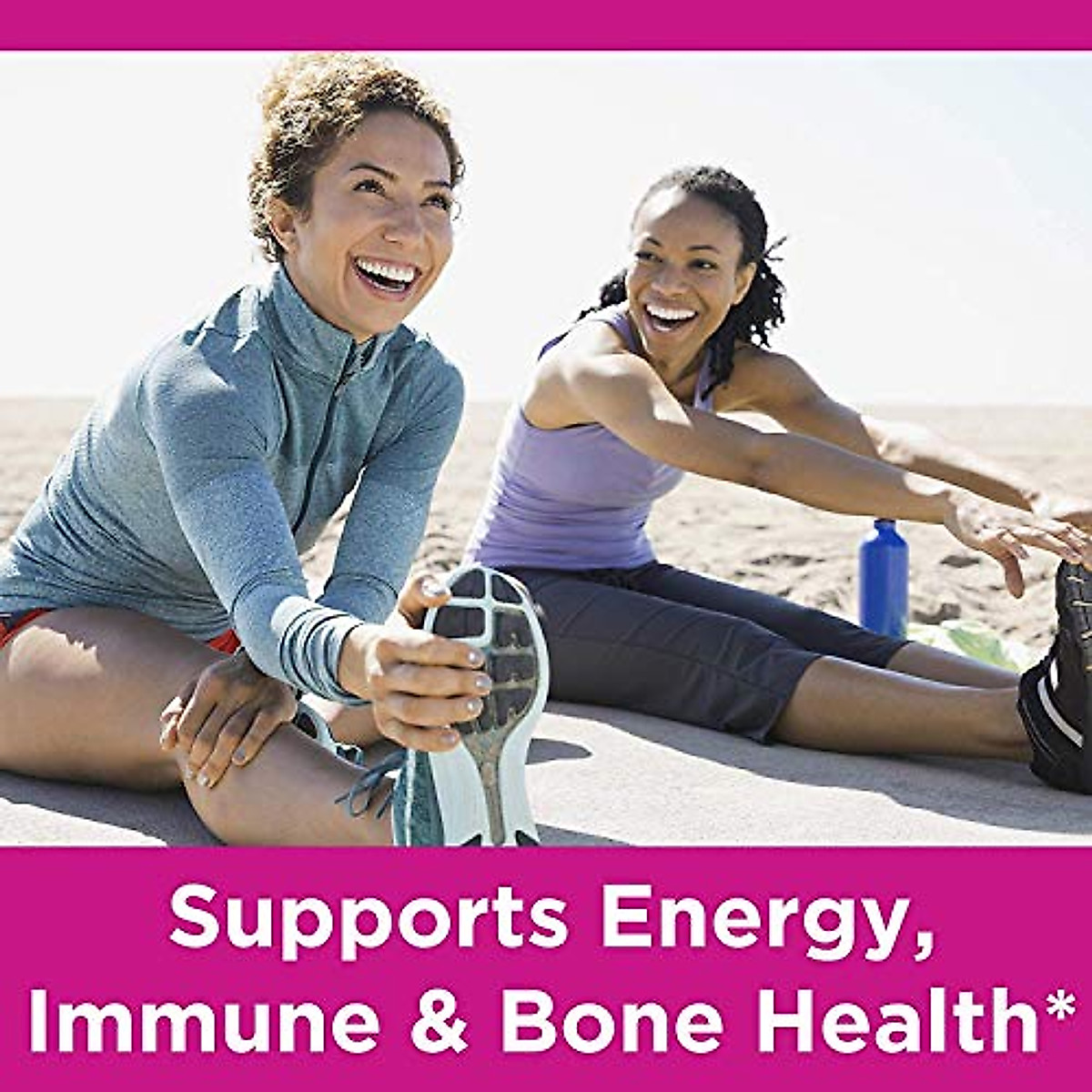 Women's Multivitamin by Nature's Bounty Optimal Solutions, Multivitamin Gummies for Immune Support, Cellular Energy Support, Bone Health, Raspberry Flavor, 80 Gummies