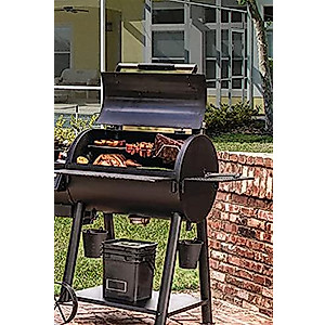 BBQ Pellet Smoker Grill Black Grease Drip Metal Bucket with 10 Pack Disposable Foil Liner for Traeger Grills Wood Pellet Models, for Camp Chef, for Louisiana, for Pit Boss Wood Pellet Grills