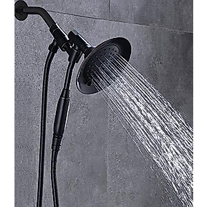 G-Promise Double Height Positioning Shower Head, High Pressure Shower Heads with Handheld Spray, Adjustable Metal Holder, Extra Long Stainless Steel Flexible Hose