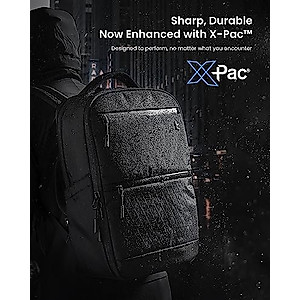 tomtoc Laptop Backpack X-Pac Techpack Designed for Business Professional Commuter, City Compact Backpack for 16-inch MacBook Pro, Black