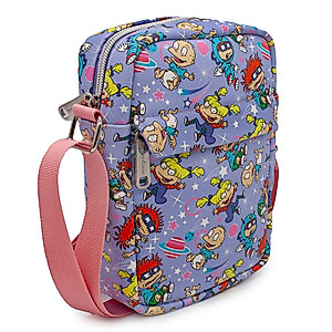 Buckle Down Nickelodeon Bag, Cross Body, Rugrats, Characters and Icons Collage, Vegan Leather