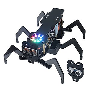 Freenove Robot Ant Kit (Compatible with Arduino IDE), Dot Matrix Expressions, Ultrasonic Obstacle Avoidance, Colorful Lights, App, STEM Project