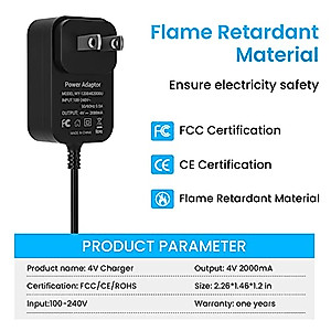 NFGEKT 4V for Wahl Magic Clip Cordless Charger, 4V Wahl Clipper Charger for Wahl Shaver 8148/8591/8164/8504, Wahl 1919 100 Year Hair Clipper, Wahl 5-Star Magic Clip Cordless Shavers.