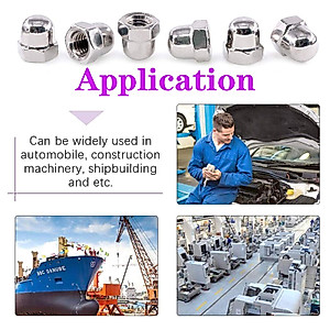 M12-1.75 Metric Acorn Cap Nuts Dome Head Nuts, 304 Stainless Steel 18-8, Plain Finish,Hex Acorn Cap,Nuts Decorative Nut Caps (12 Pcs)