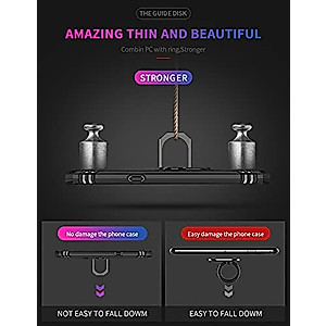 Samsung Galaxy Note 8 Case with 3D PET Screen Protectors, Androgate Military-Grade Metal Ring Holder Kickstand 15ft Drop Tested Shockproof Cover Case for Samsung Galaxy Note 8 Black