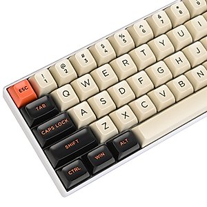 Ussixchare Japanese Cherry Profile Keycaps 60 Percent Dye-Sub for Cherry Mx Gateron Kailh Switch 60% Coral Sea PBT Key Cap Set for 60% 65% Keyboards (Coral Sea-Cherry)