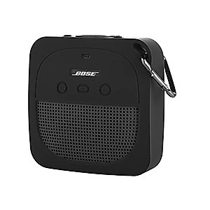 TXesign Silicone Case Compatible with Bose SoundLink Micro Waterproof Bluetooth Portable Speaker, Protective Stand Up Case Shockproof Travel Carry Case with Carabiner (Dark Gray)