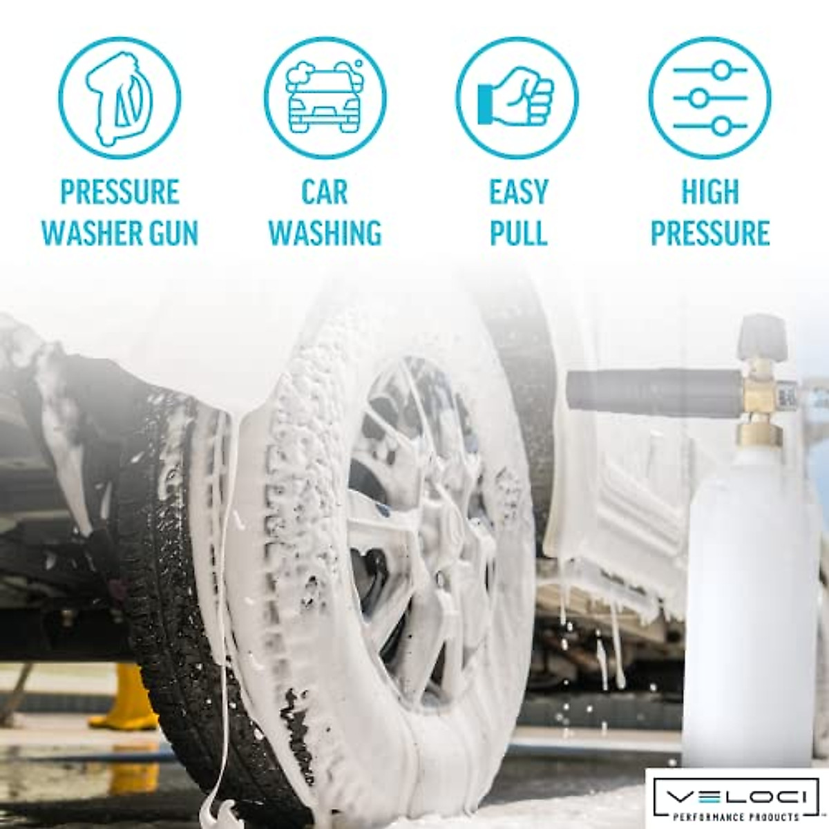 MTM Hydro SG35 Pressure Washer Car Wash Sprayer Gun, High Pressure 5000 PSI Power Washer Attachment for Boat, Roof, Car Washing