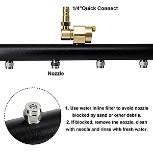 Twinkle Star 16 Inch Dual-Function Undercarriage Cleaner, Surface Cleaner for Pressure Washer, Underbody Car Wash Water Broom with 2 Piece Extension Wand and 90 Degree Angled Wand, 4000 PSI