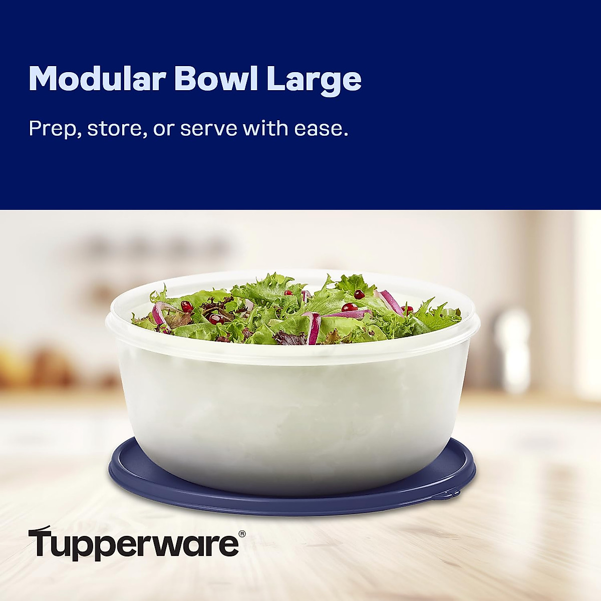 Tupperware Modular Bowl - Large 1.05 Gallon Food Storage Bowl - Dishwasher Safe & BPA Free - (4 L)