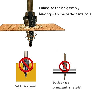 Step Drill Bit Set, 5 Pcs 50 Sizes Cobalt Step Drill Bits for Metal, Wood, Plastic Sheet, Stainless Steel Metric Step Drill Bit, Titanium Stepped Drill Bits