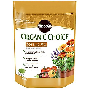 Miracle Gro 72978510 8 Qt Organic Choice® Potting Mix 0.10-0.05-0.05