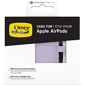 OtterBox Soft Touch Headphone Case for AirPods 3rd Gen 2021, Shockproof, Drop Proof, Ultra-Slim, Scratch and Scuff Protective Case for Apple AirPods, Includes Carabiner, Purple