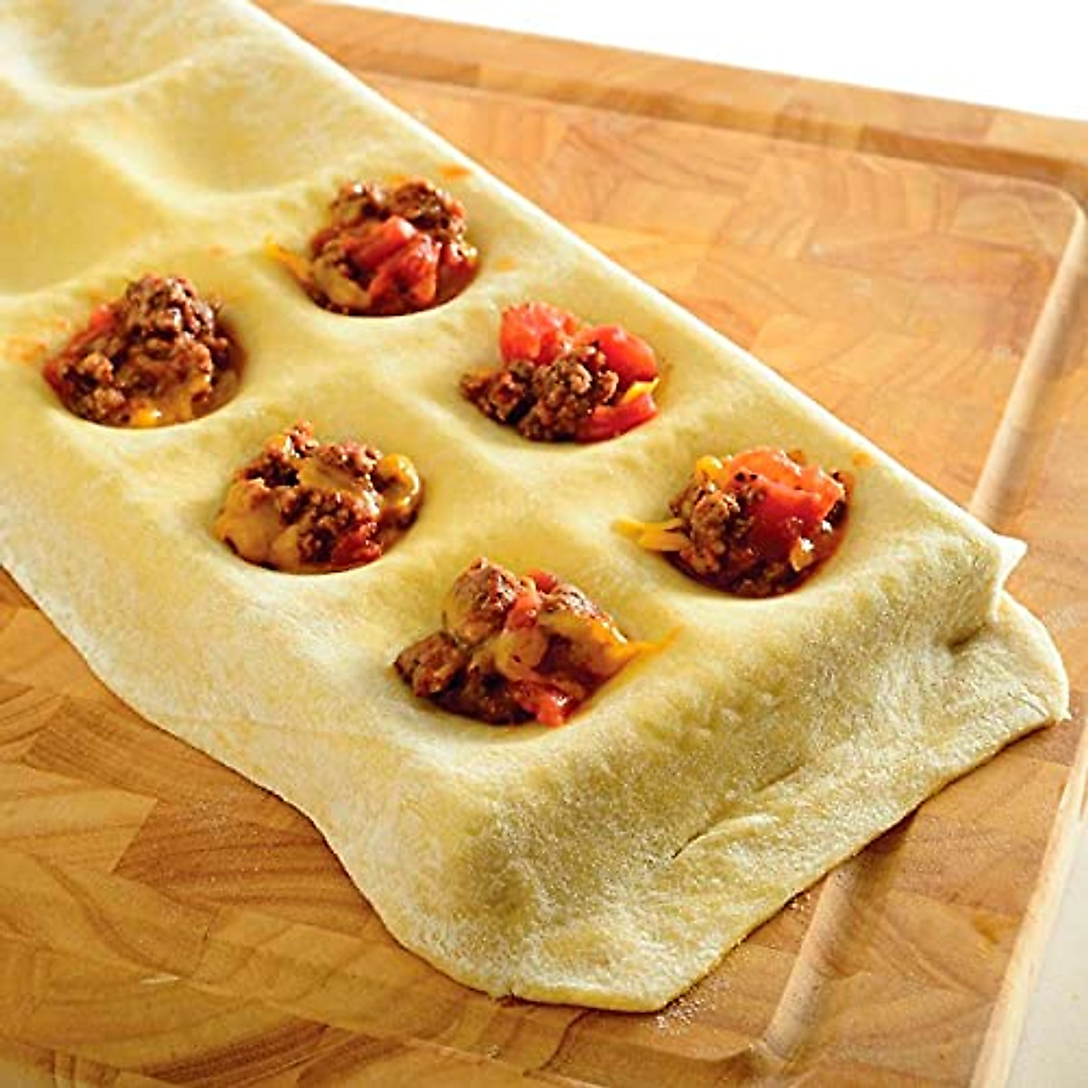 Ravioli Maker & Ravioli molds Tool-12 Hole Round Mold Italian Pasta Italian Tray Kit With Rolling Pin (Round shape)1