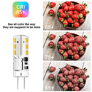 Gaormii G4 LED Bulb JC Type Bi-Pin Base Bulb 1.5W AC/DC 12V 10W T3 Halogen Bulb Replacement for Landscape Lighting, Under Cabinet Puck Light, Chandeliers, Warm White 3000K, 10-Pack