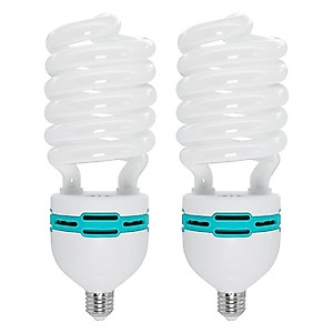 LimoStudio [2-Pack] Photo Studio 85W 6500K Full Spectrum Daylight Energy Saving Compact Fluorescent Spiral Bulb,Day Light Tone, AGG1719