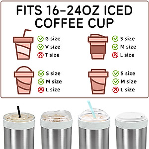 XccMe Iced Coffee Silicone Ring for Cold Beverages,Reusable Silicone Lid for 30oz Stainless Steel Tumbler,for YETI,RTIC,BJPKPK,for The Cup Mouth Diameter 3.9-4 inch (Marble)