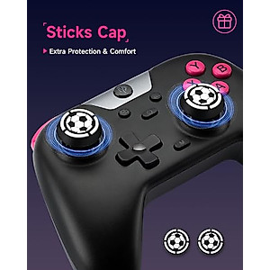 EasySMX X05 2.4g Wireless Gaming Controller for PC/Steam/iPhone/Android/Switch - Bluetooth Controller Gamepad with Hall Effect, RGB Lights and Turbo, Anti-Drift Controller