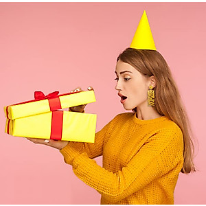 Birthday Earrings Acrylic Glitter HAPPY BIRTHDAY Letter Drop Dangle Earrings for Women Jewelry Party Festive Gifts (Gold)