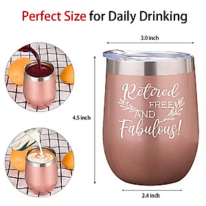 Retired Free and Fabulous - Fun Happy Retirement Gifts for Women - Retirement Gifts for Women, Men, Coworkers, Sisters, Colleague, Mom, Aunt, Grandmother, Boss, Best Friends, Teachers, Nurses, Retiree