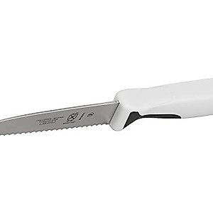 Mercer Culinary M19901P Millennia Black Handle, 3-Inch Slim Serrated, Paring Knife