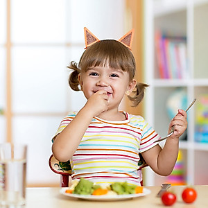 Dog Ears Hair Clips for Kids Toddler 2 Pairs Glitter Halloween Costume Hair Accessories Animal Cosplay Birthday Party Supplies Blue Orange