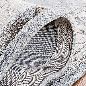 SAFAVIEH Suzani Collection 3' x 5' Grey/Ivory SZN331A Handmade Boho Premium Wool Area Rug