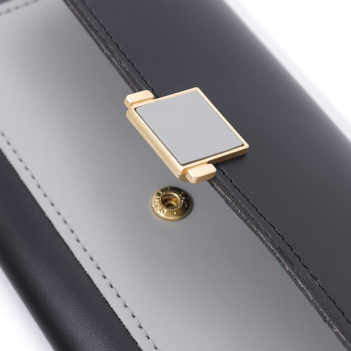 Yokawe Long PU Leather Walllet Black RFID Blocking Bifold Trifold Multi Card Organizer Wallet for Women and Girls