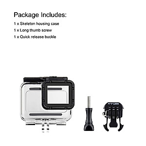 GEPULY Skeleton Protective Housing Case for GoPro Hero 7 Black, Hero 6 Black, Hero 5 Black, Hero (2018) Action Camera - Skeleton Housing Case Offers Better Audio Recording and Heat Dissipation