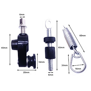 Jiayouy 4pcs Drum Foot Pedal Spring Cam Assembly for Precussion Instrument Replacement Parts (Black)
