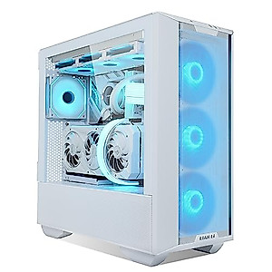 LIAN LI LANCOOL III E-ATX PC Case, Spacious RGB Gaming Computer Case with Hinged Tempered Glass Doors, Fine Mesh Panels, 4x140mm PWM Fans Pre-Installed High Airflow Chassis (White)