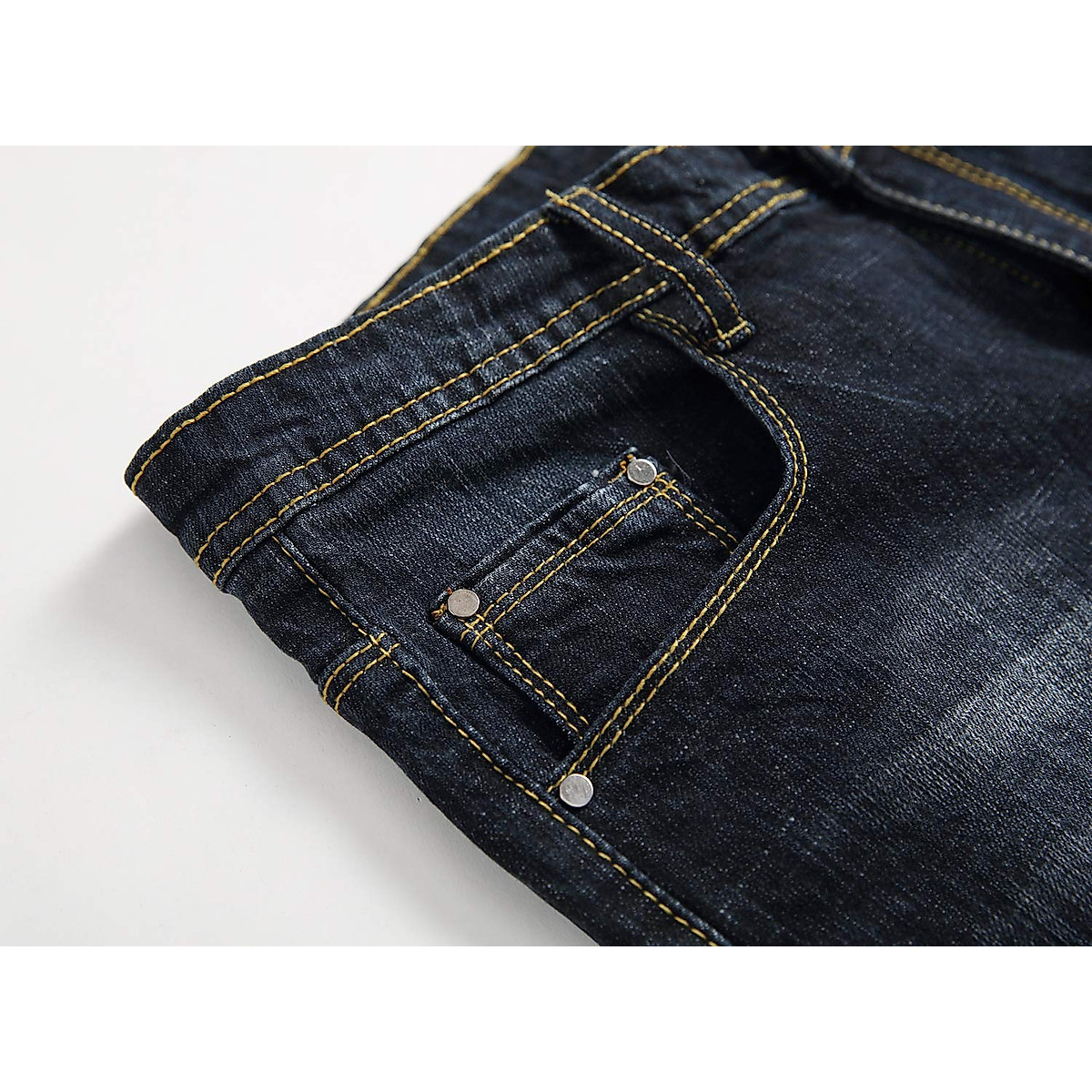 Men's Fashion Skinny Fit Ripped Distressed Stretch Comfy Washed Denim Jeans,553,36