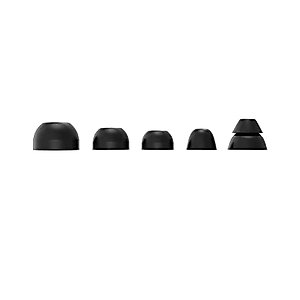 5 Pairs Replacement Eartips Silicone Earbuds Buds Set Durable Noise Reducing Ear Tips for in-Ear Earphones (S/M/L/XL/Double)