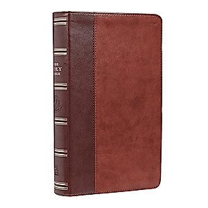 Personalized Bible Custom Text Your Name KJV Giant Print Two-Tone Brown Bible King James Version Custom Made Gift for Baptism Christenings Birthdays