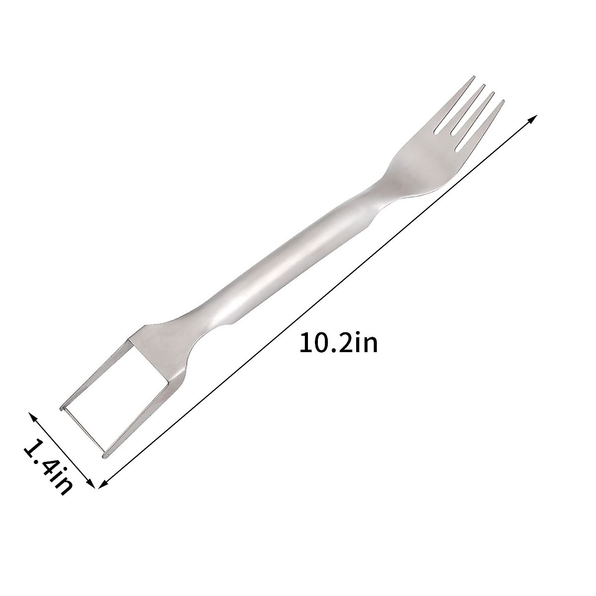 2 in 1 Watermelon Fork Slicer, 2023 New Watermelon Cutter Summer Watermelon, Kitchen Fruit Cutting Fork, Double-Headed Stainless Steel Dicing Tool Digging Pulp Fruit Fork(2Pcs)