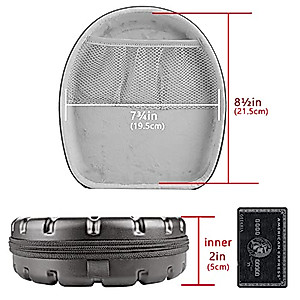 Geekria PRO Headphone Compatible with Sony WH-CH710N, WH-1000XM5, WH-1000XM4, WH-1000XM3, MDR-1AM2 Case, Replacement Hard Shell Travel Carrying Bag with Cable Storage (Silver)