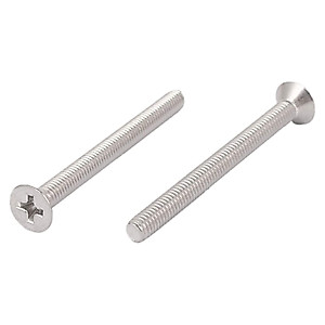 30 Pcs M4-0.7x50mm Flat Head Machine Screws, Phillips Cross Screw, Phillips Drive，304 Stainless Steel, Fasteners Bolts，Countersunk Machine Screws