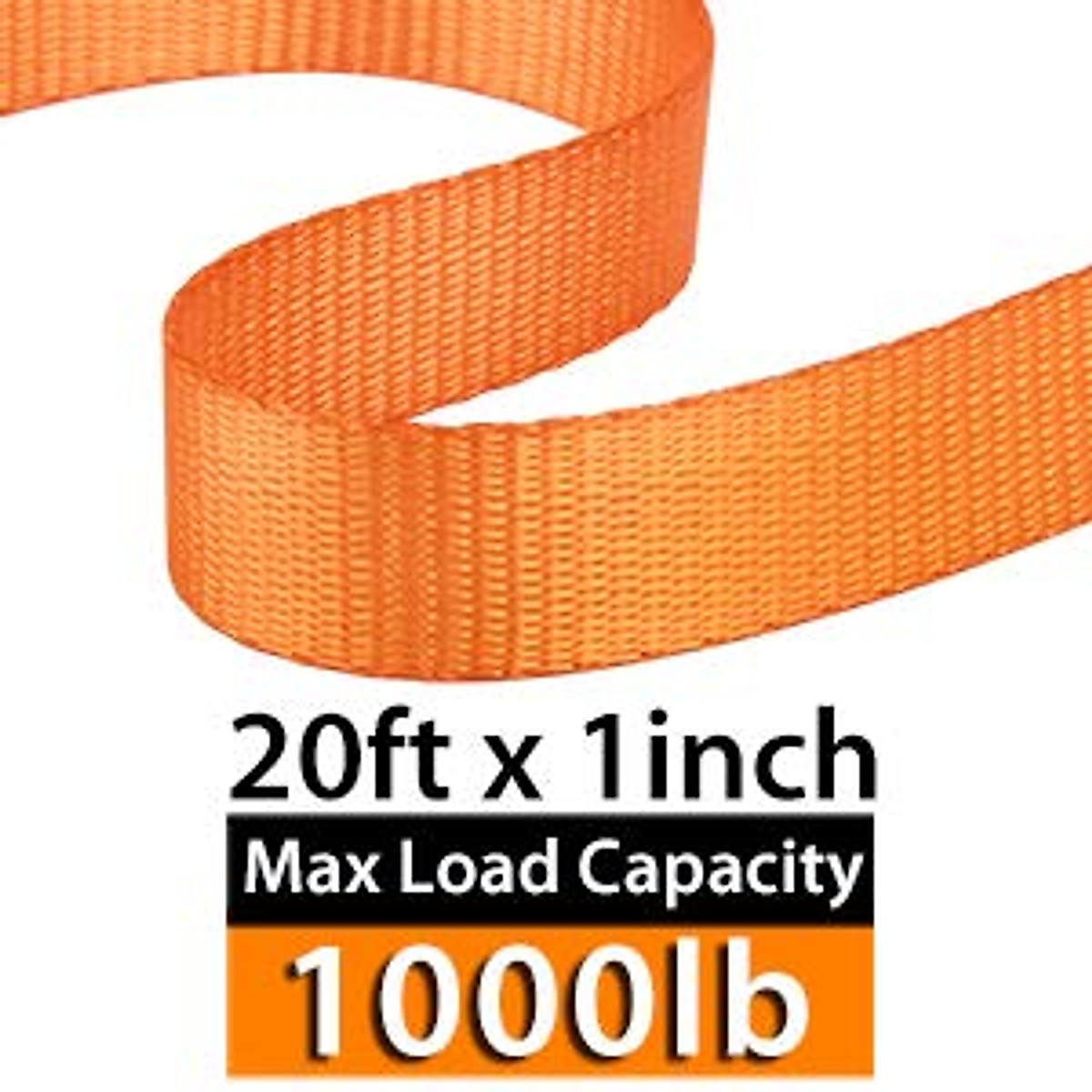 JCHL Sturdy 20-foot-by-1-inch Tie Down Strap Lashing Strap Cargo Tie-Down Strap Padded Cam Lock Buckle 1000lbs Capacity (4-Pack)