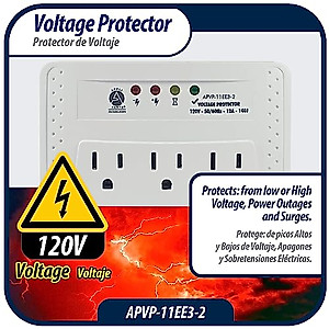 Appli Parts APVP-11EE3-2 Multiple Voltage Surge Protector 120 V 50-60 Hz 12 Amp 140 joules for Small Appliances