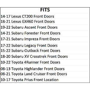 Front Door Speaker Adapter Spacer Rings Fits Lexus Vehicals - SAK037_69-1 Pair